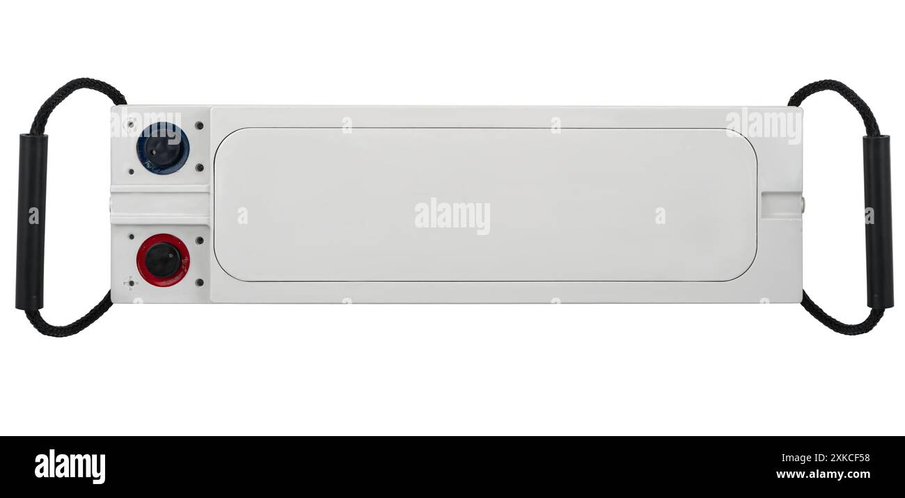 Helium-based rechargeable battery, insulated on white background Stock ...