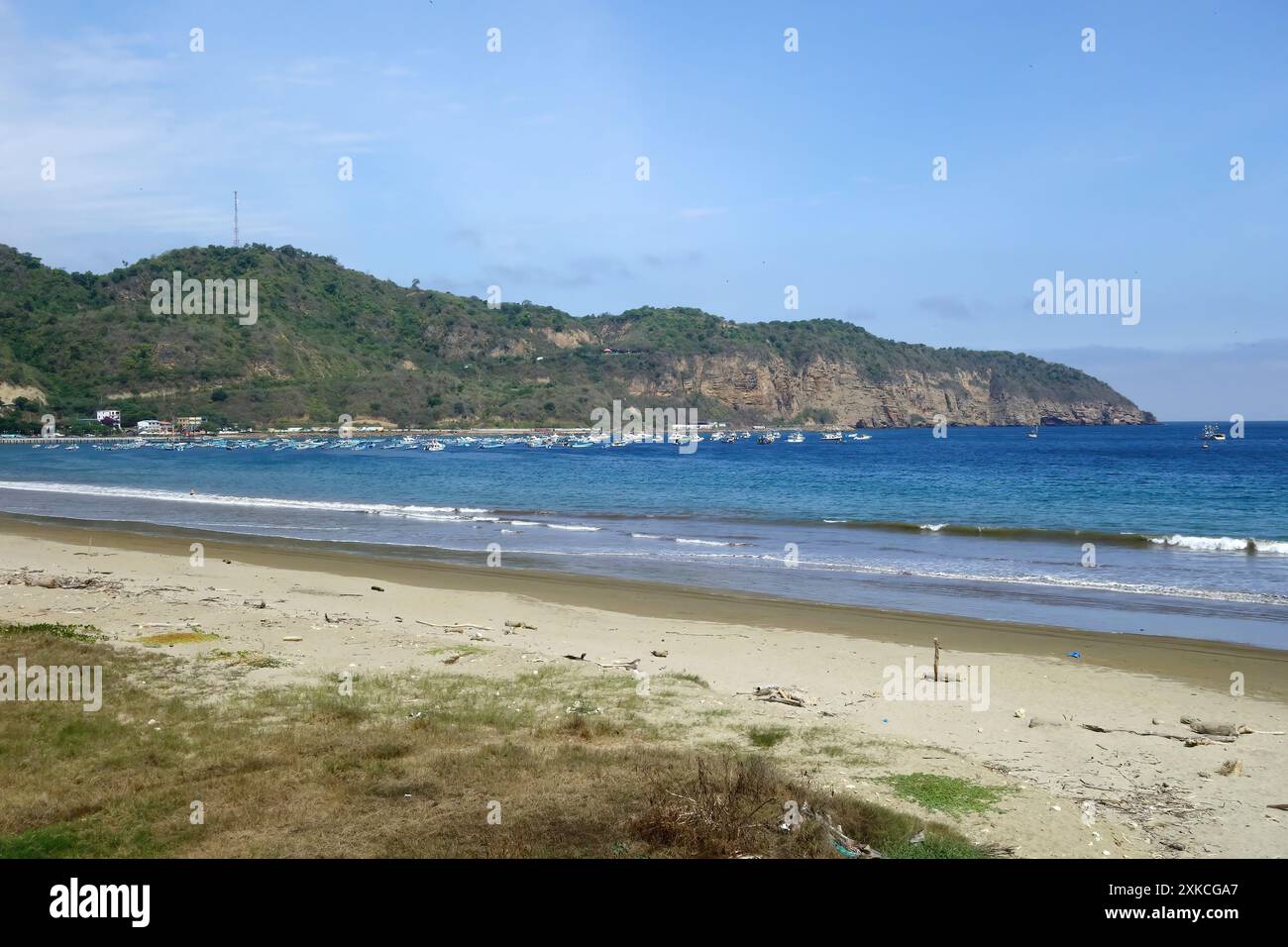 beach, Puerto López, fishing village, Manabí Province, Ecuador, South ...