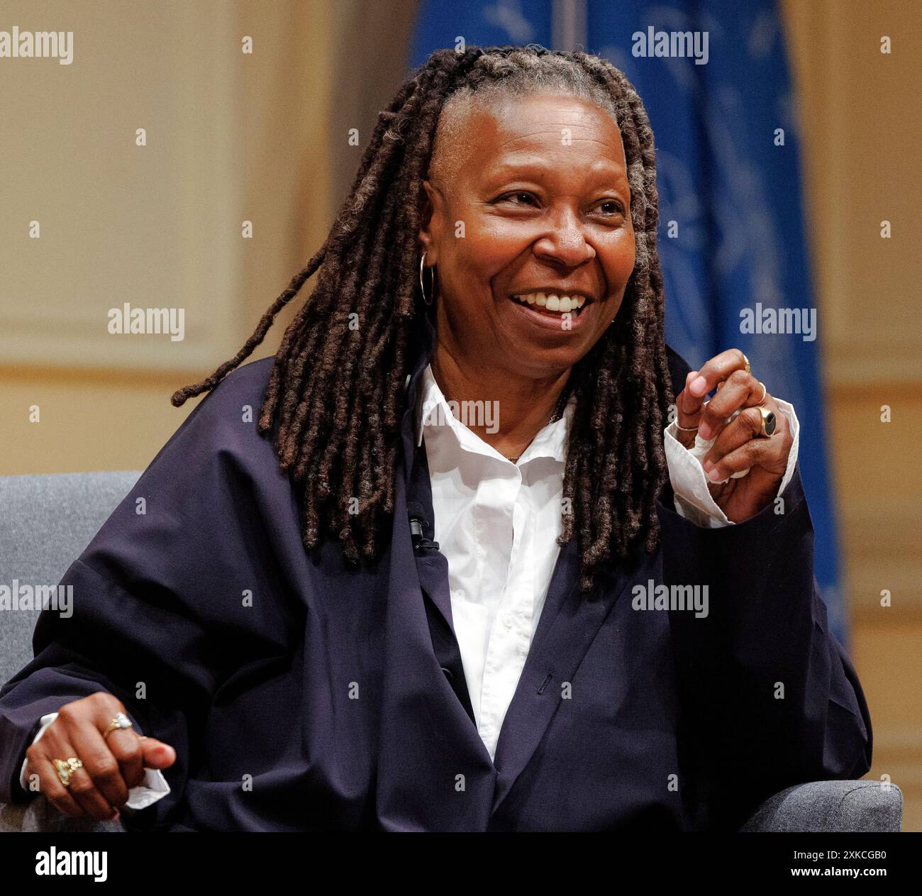 Whoopi Goldberg. Portrait of the American actress amd comedian, Caryn ...