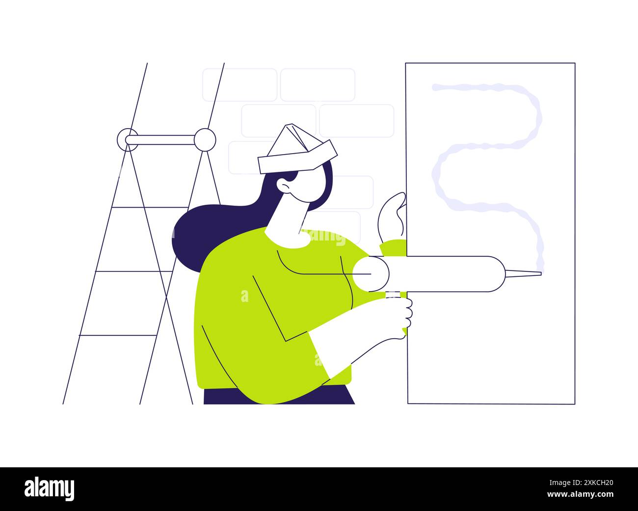 Install wallboards abstract concept vector illustration Stock Vector ...