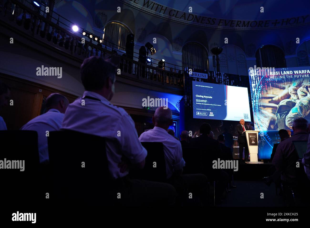 Defence Secretary John Healey, speaking at the Royal United Services ...