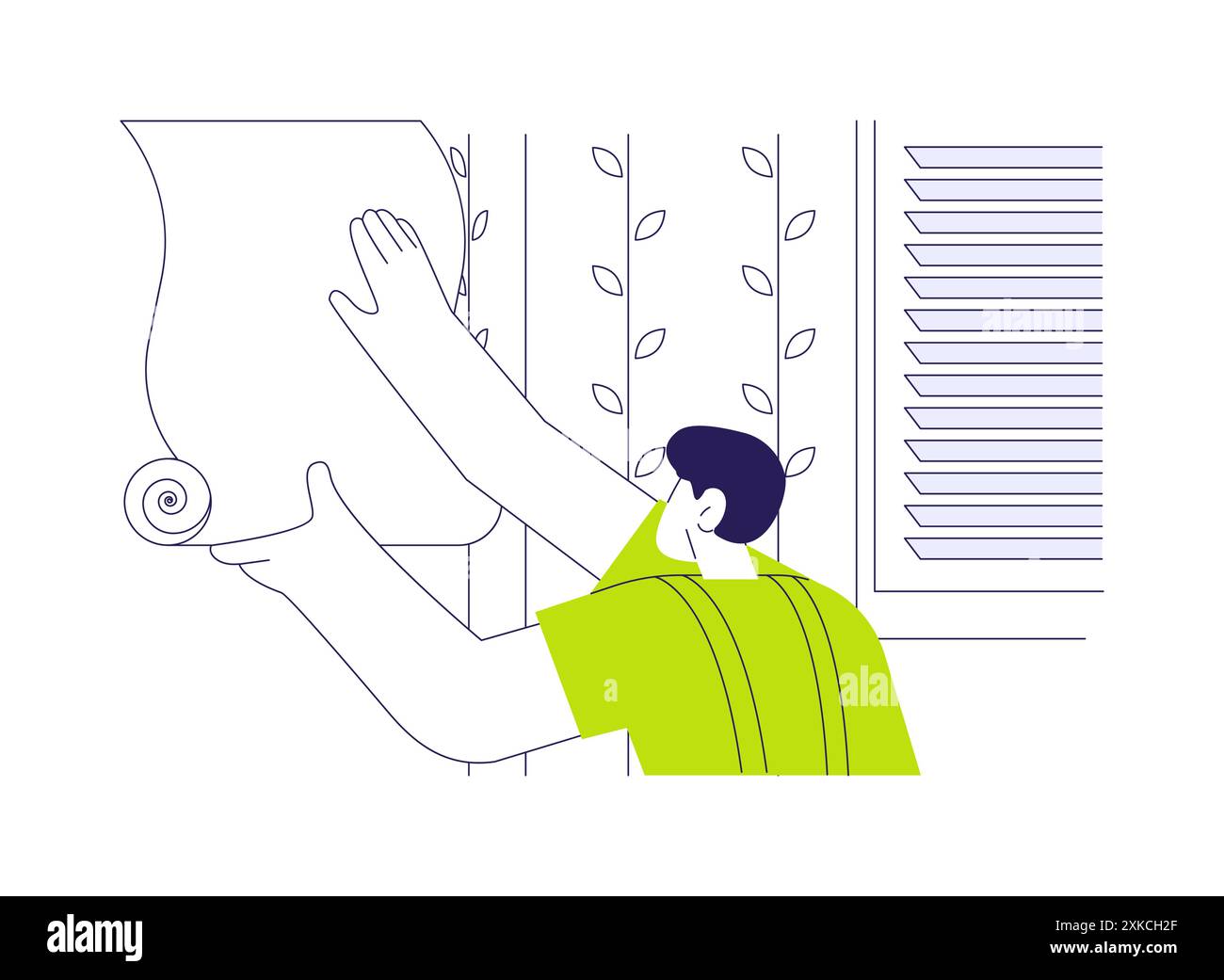 Applying wallpapers abstract concept vector illustration Stock Vector ...