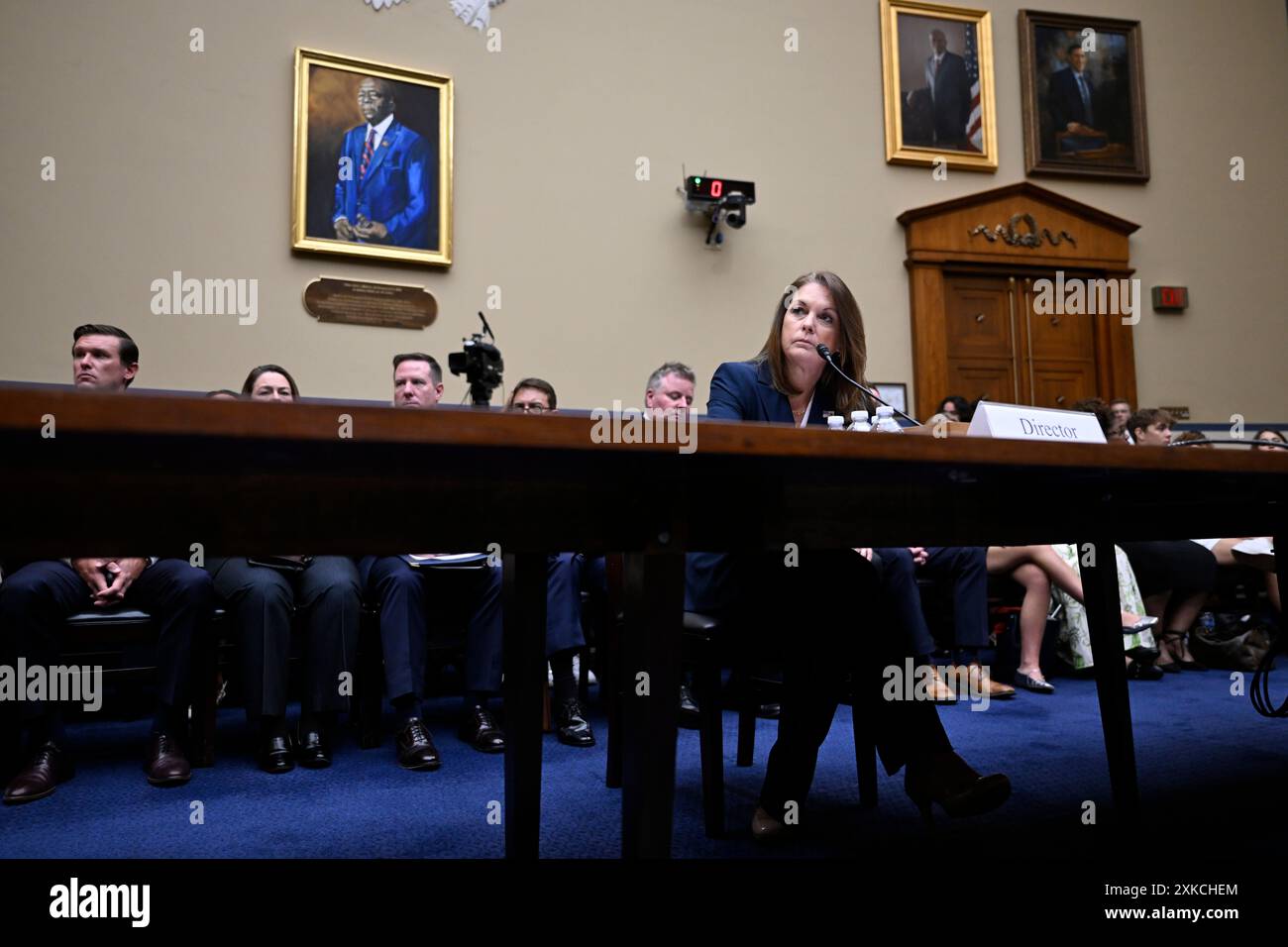 U.S. Secret Service Director Kimberly Cheatle testifies before the ...