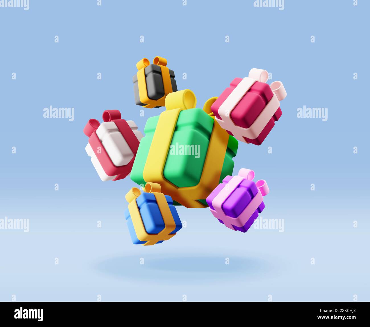 3D gift box pile isolated Stock Vector Image & Art - Alamy