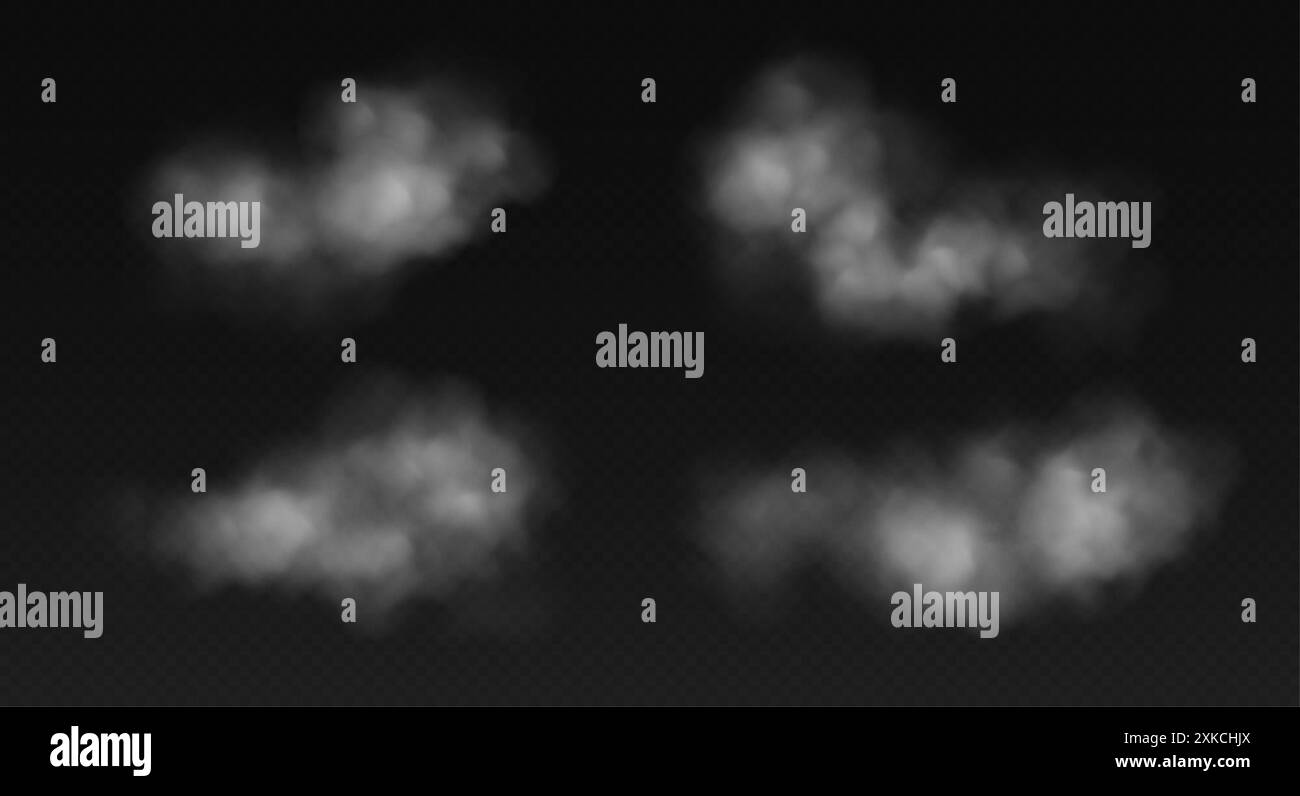 Fog or smoke isolated on transparent background. Realistic smog, haze ...