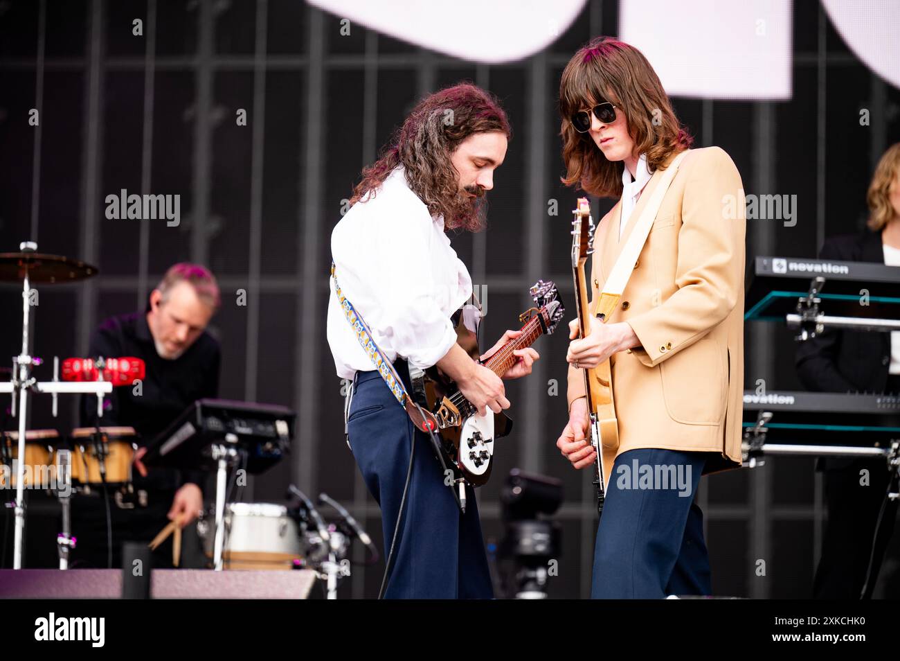 Glasgow, UK. 14th July 2024. Tom Ogden, Josh Dewhurst, Charlie Salt, Joe Donovan and Myles ...