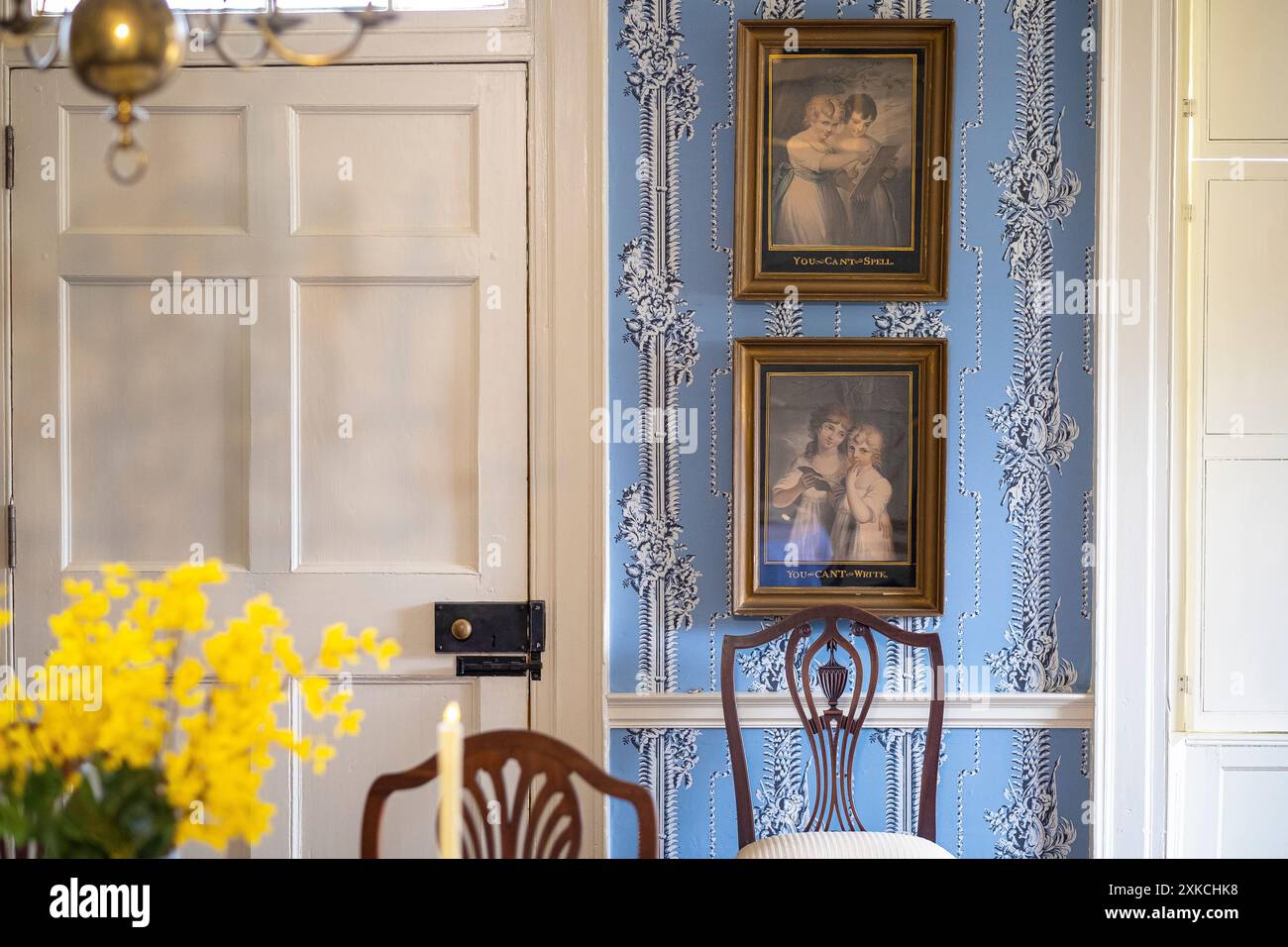 Interior of Grouseland, home of President William Henry Harrison in ...