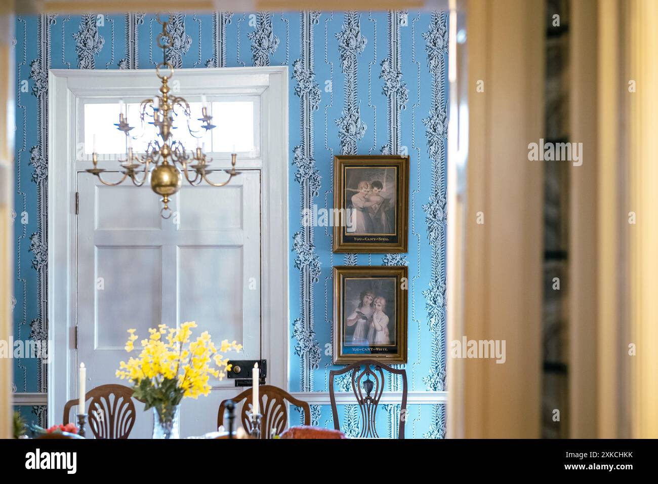 Interior of Grouseland, home of President William Henry Harrison in ...