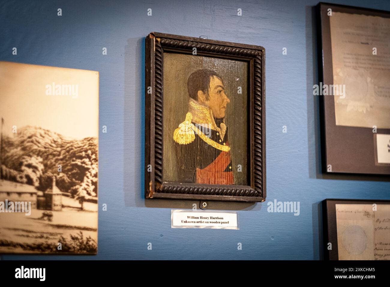 Interior of Grouseland, home of President William Henry Harrison in ...
