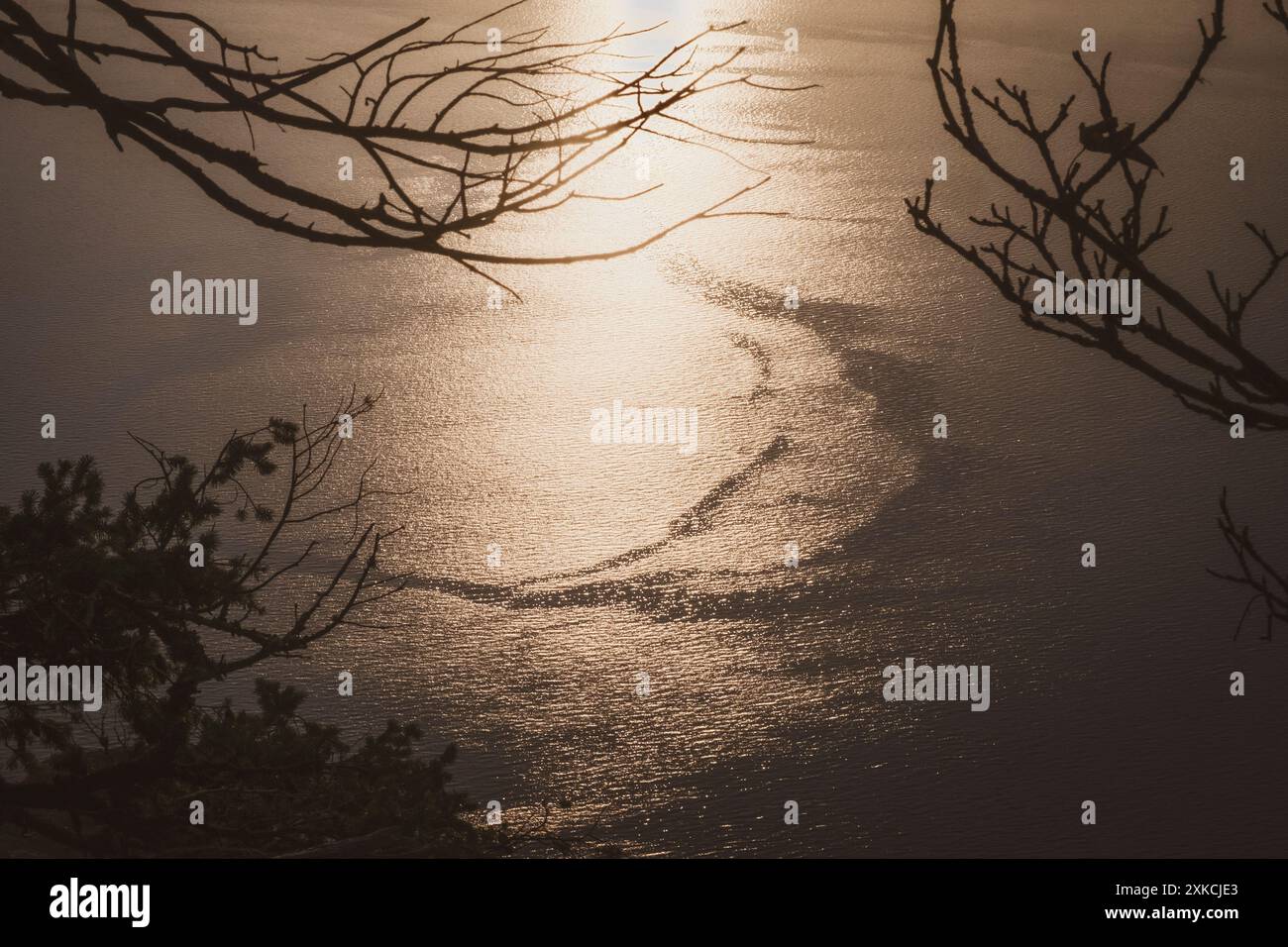 Sunset from the Baker Preserve on Lummi Island, Washington, USA Stock ...
