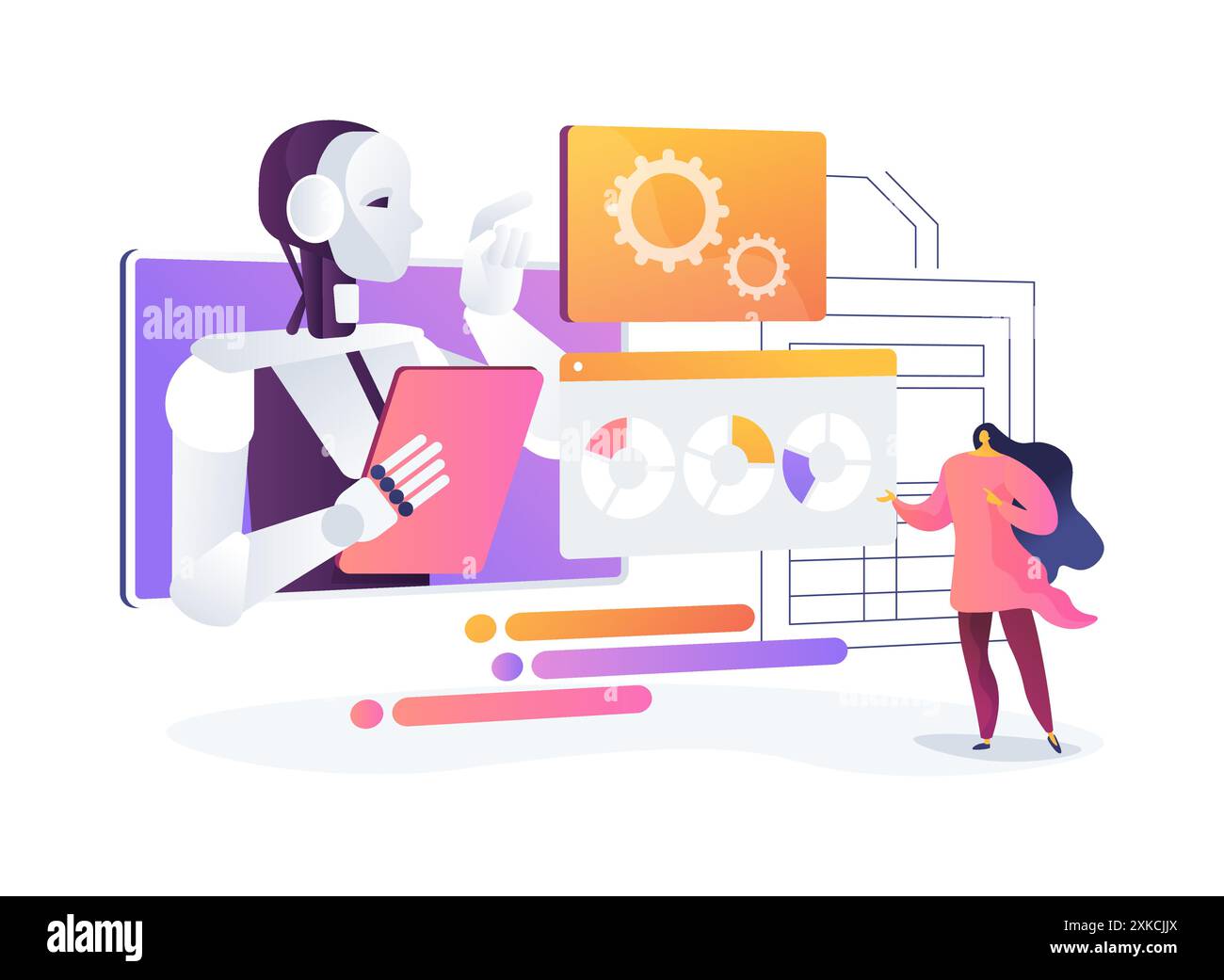 AI-Enhanced Compliance and Regulatory Reporting abstract concept vector ...