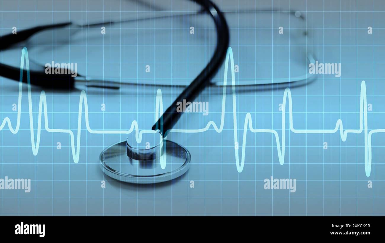 Doctor's stethoscope and pulse regulator Stock Photo - Alamy