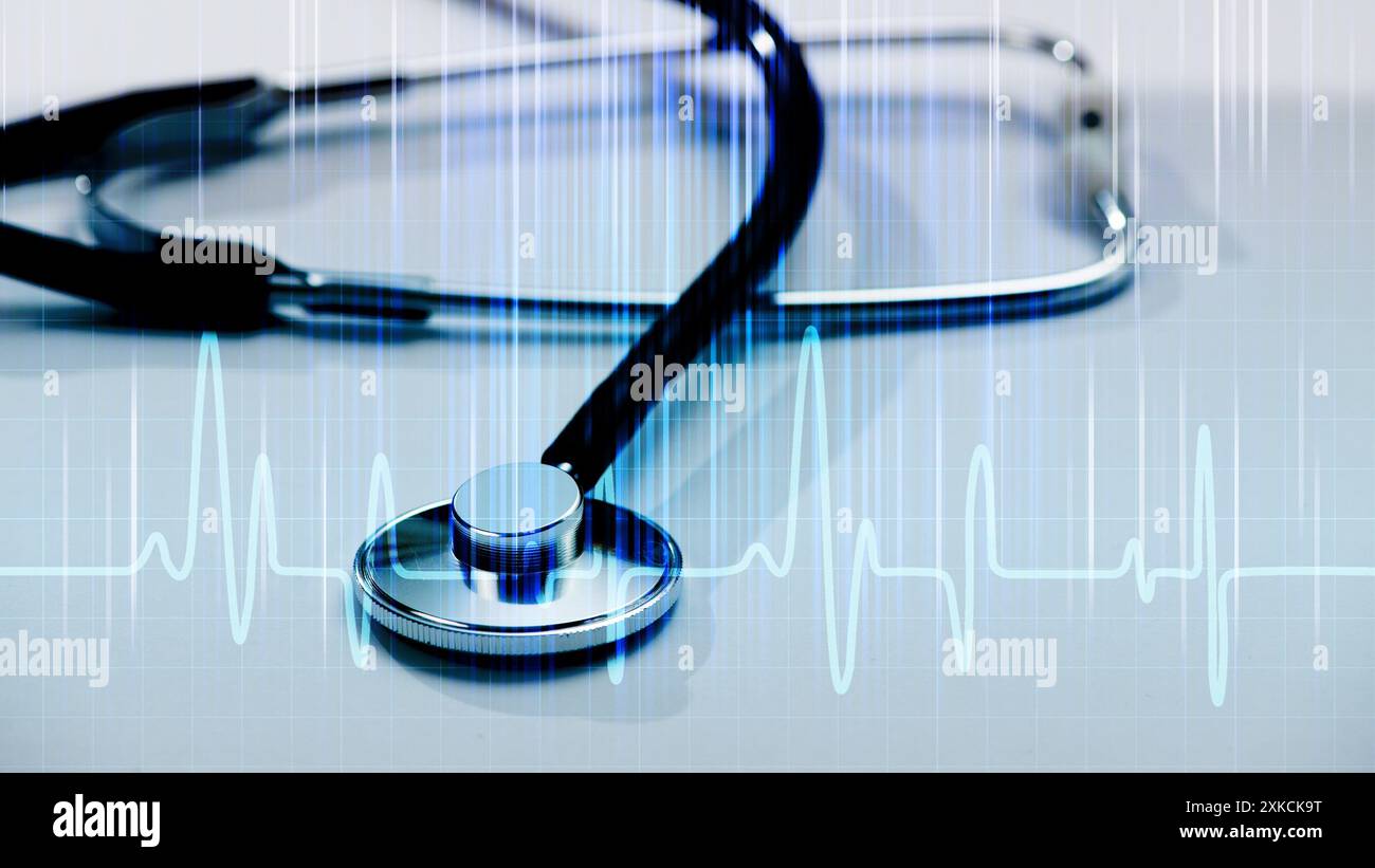 Doctor's stethoscope and pulse regulator Stock Photo - Alamy