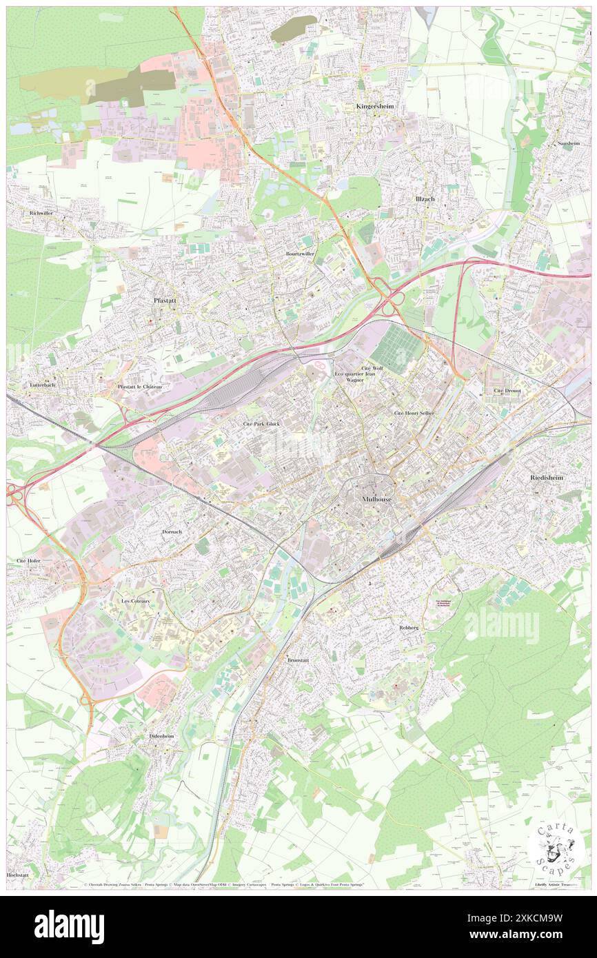 Map of mulhouse Cut Out Stock Images & Pictures - Alamy