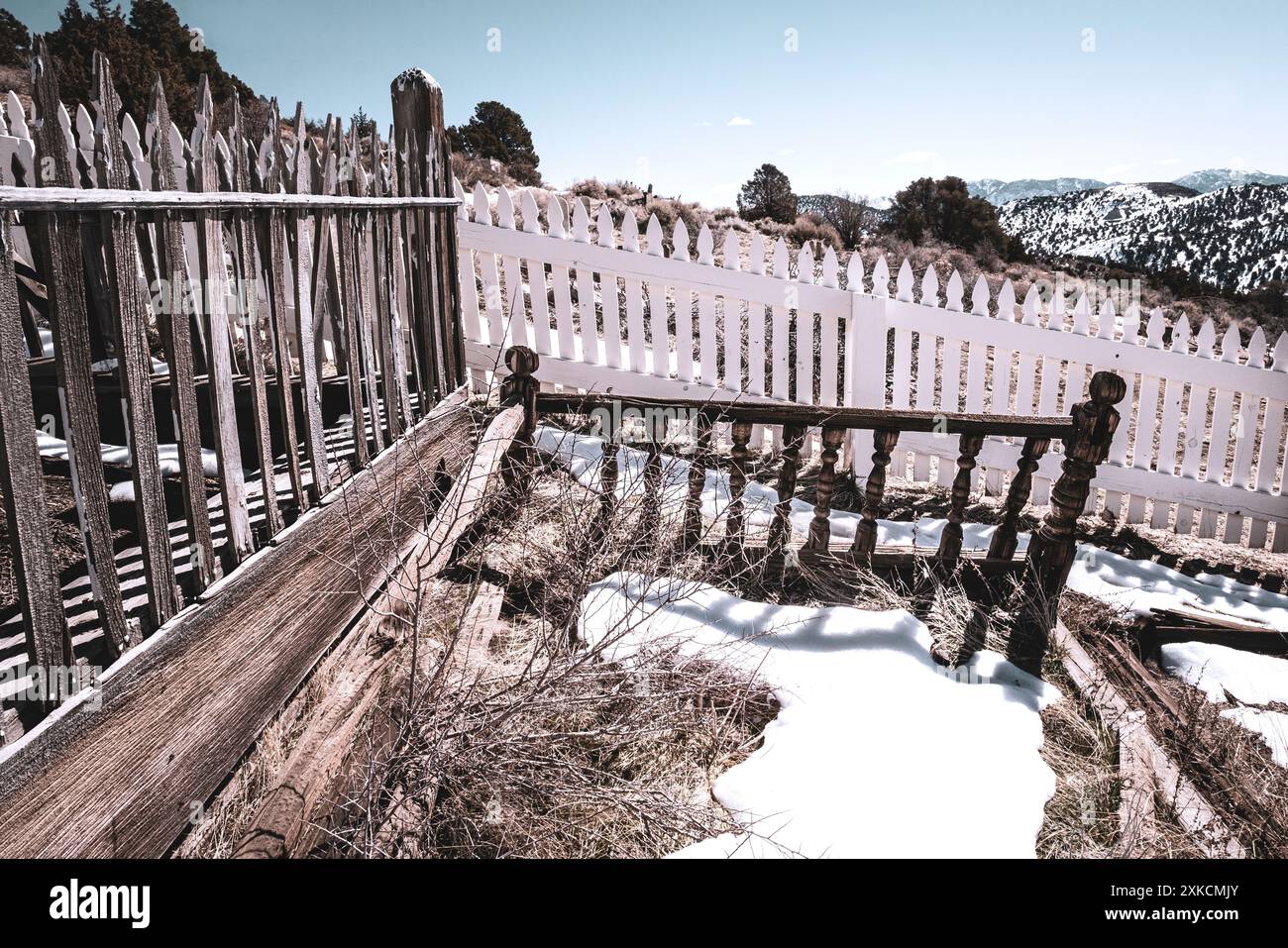 Historic Silver Terrace Cemetery, Virginia City, Nevada, USA Stock ...