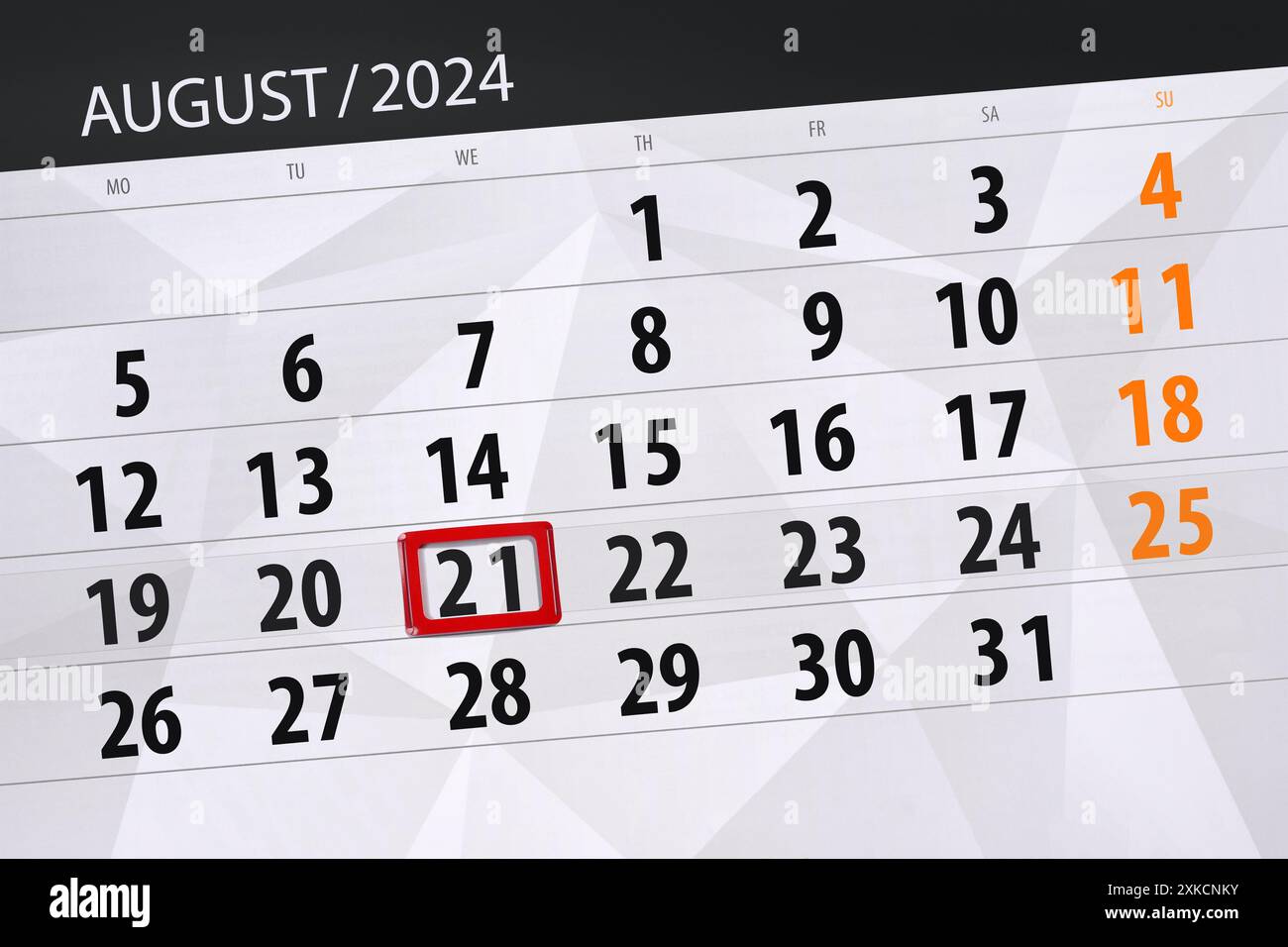 Calendar 2024, deadline, day, month, page, organizer, date, August ...