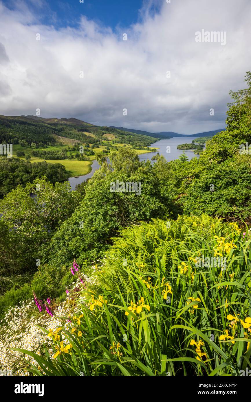 Loch Tummel from “The Queen’s View”, Perthshire, Scotland Stock Photo ...