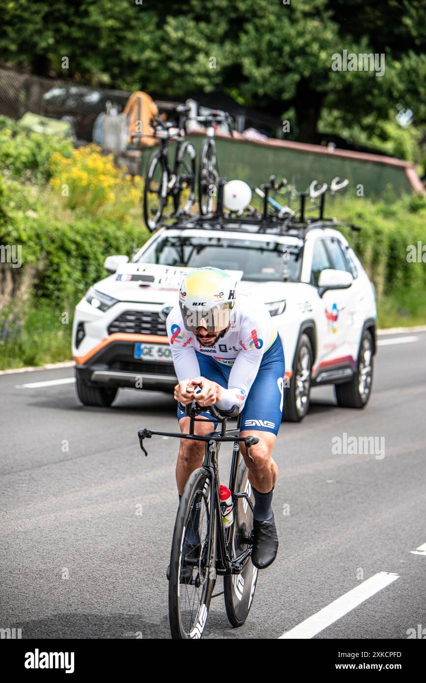 ANTHONY TURGIS of TOTALENERGIES cycling in the Tour de France Stage 7 ...