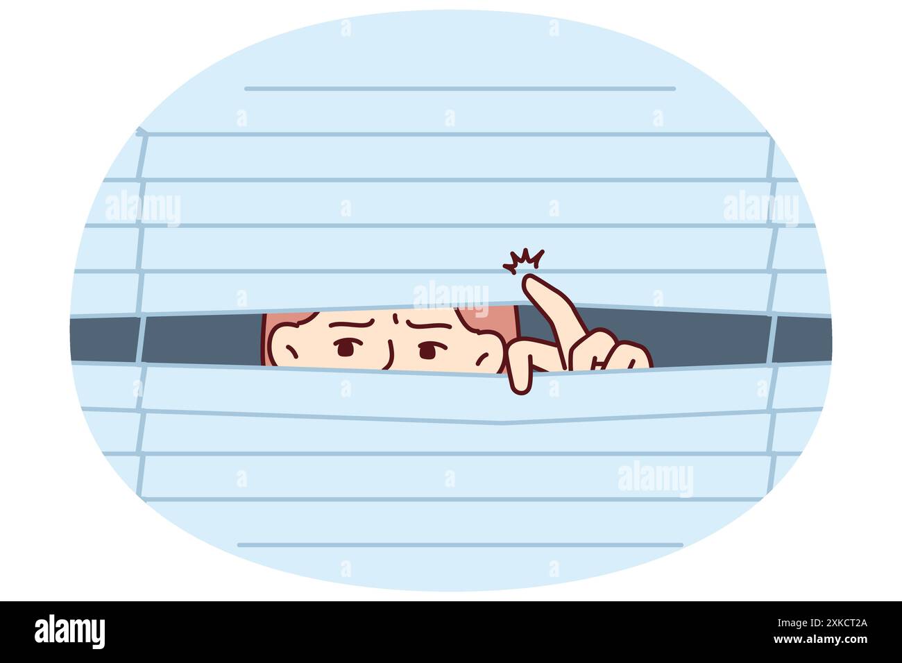 Human looks out window Cut Out Stock Images & Pictures - Alamy