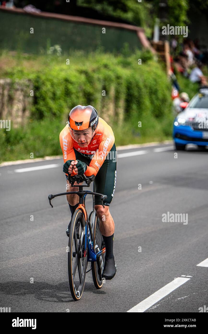 CHRISTOPHER JUUL-JENSEN of TEAM JAYCO ALULA cycling in the Tour de ...