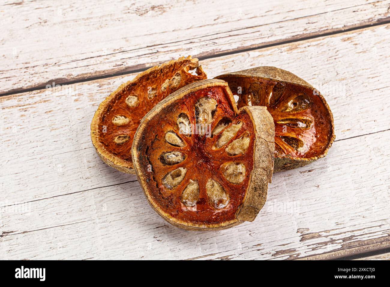 Thai cuisine - dry bael fruit for drinks Stock Photo - Alamy