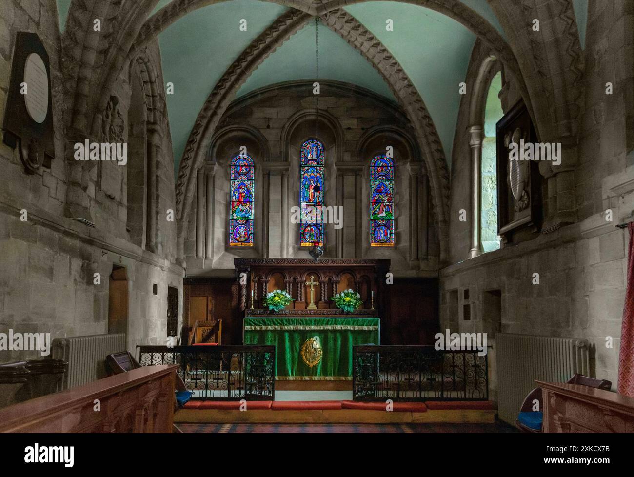 Church of St Lawrence, Warkworth, in Northumberland, England Stock ...