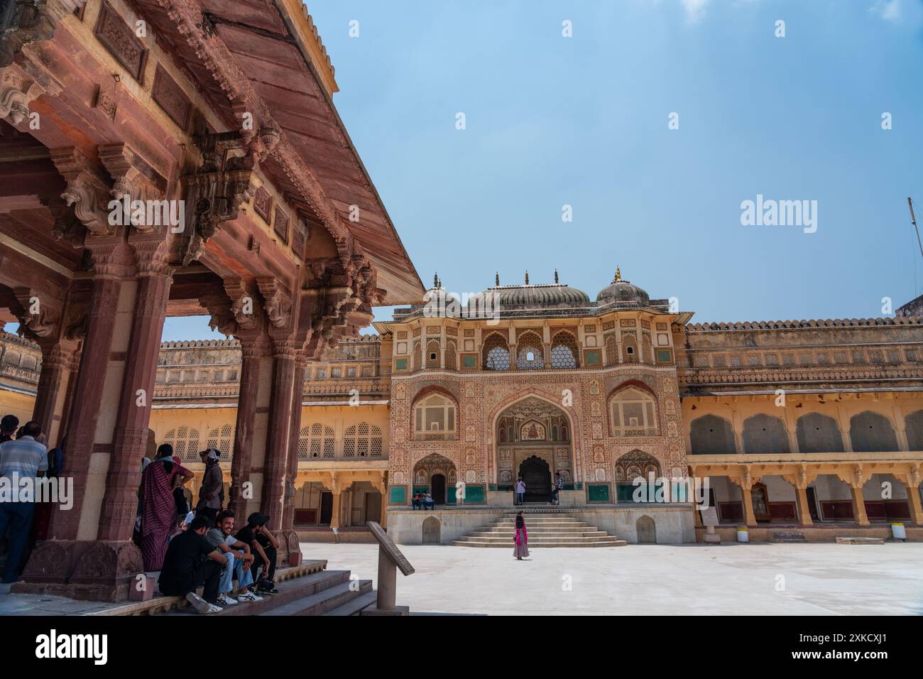 Courtyard of amber fort rajasthan india hi-res stock photography and ...