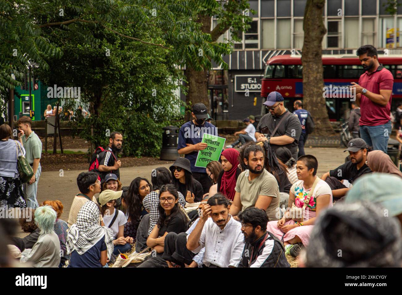 A rally in support of the student protest in Bangladesh. The event took ...