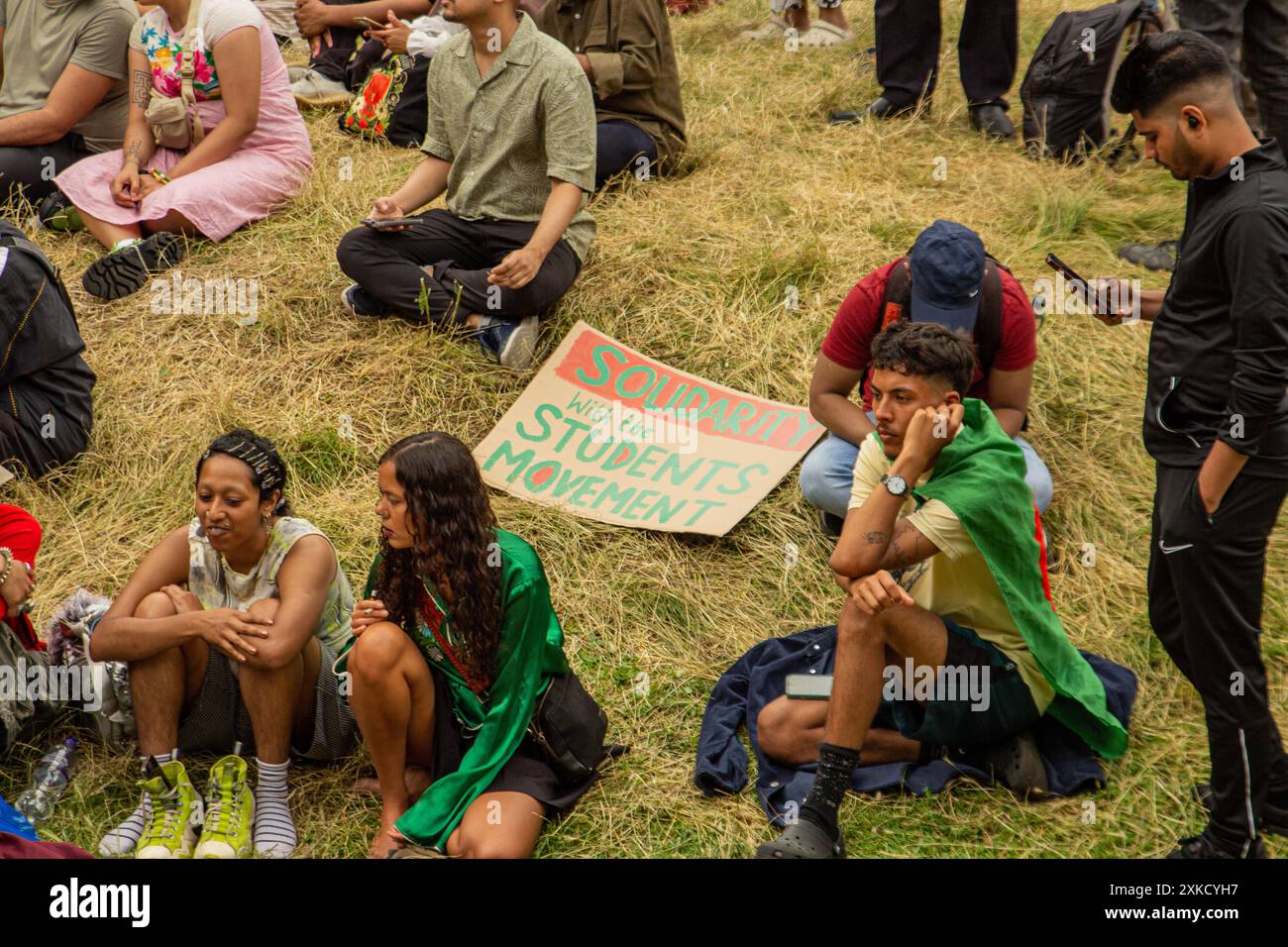 A rally in support of the student protest in Bangladesh. The event took ...