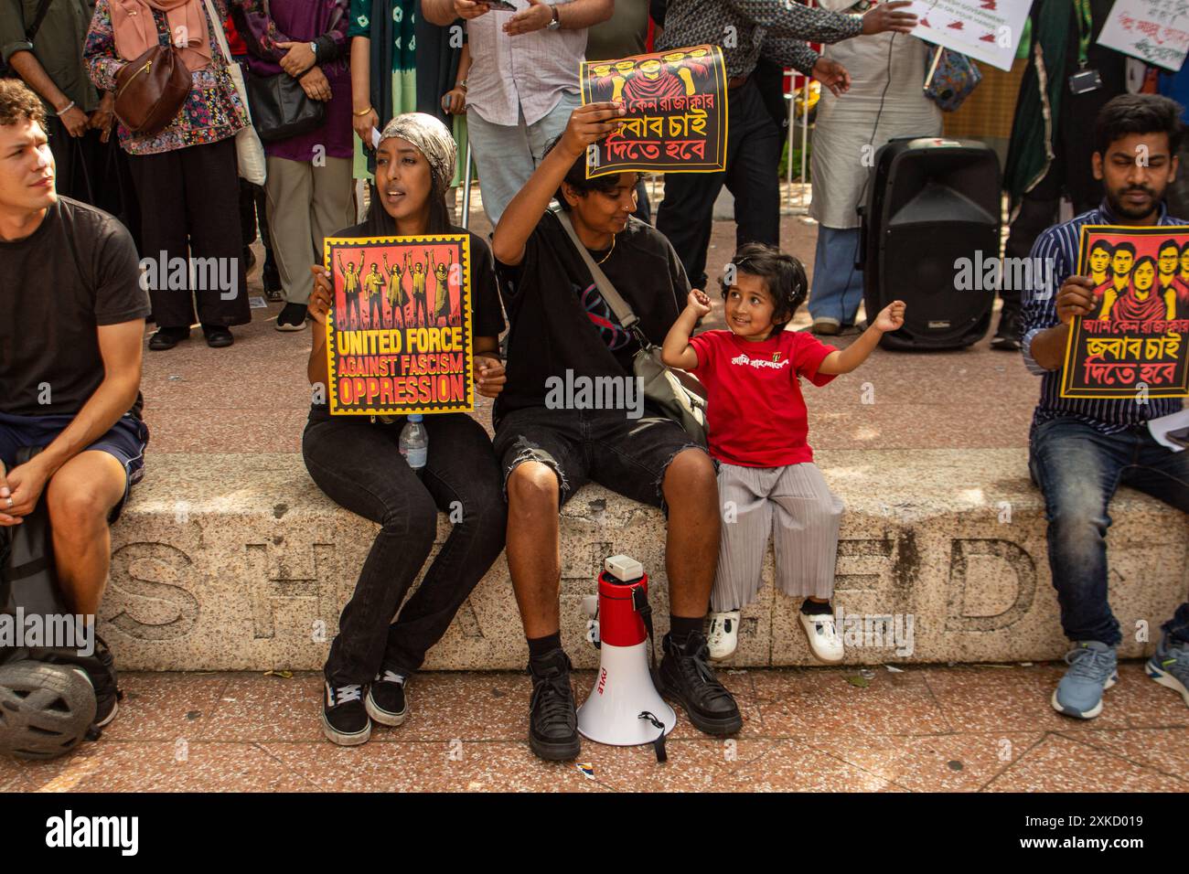 A rally in support of the student protest in Bangladesh. The event took ...