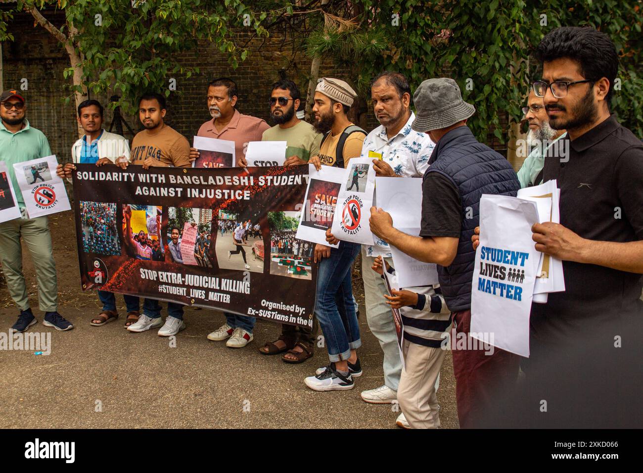 A rally in support of the student protest in Bangladesh. The event took ...