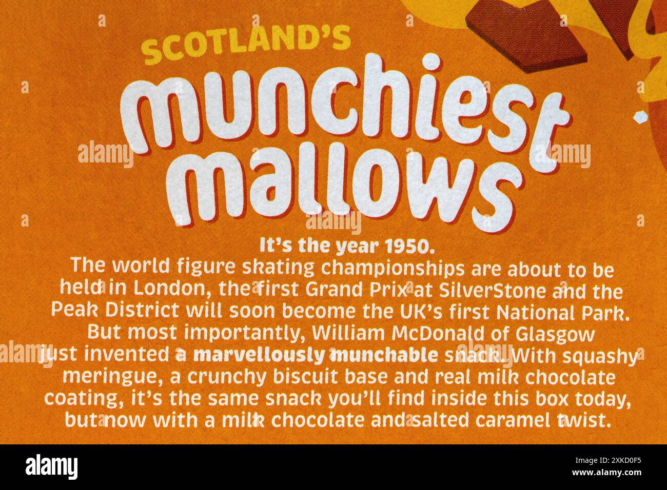 Information on back of box of Salted Caramel Munch Mallow - fluffy tea ...