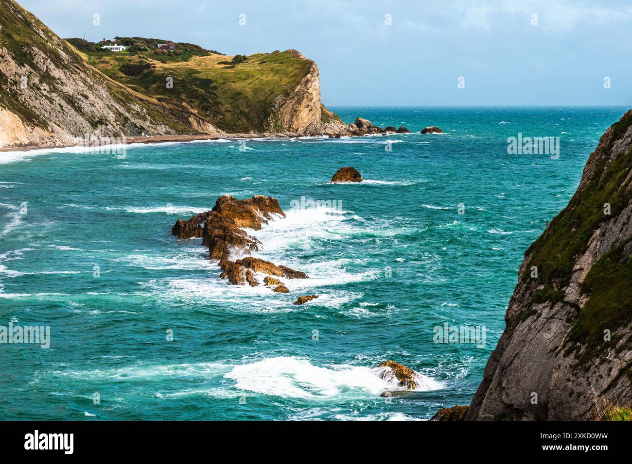Man O'War Beach next to Durdle Door on Jurassic Coast, Dorset, England ...