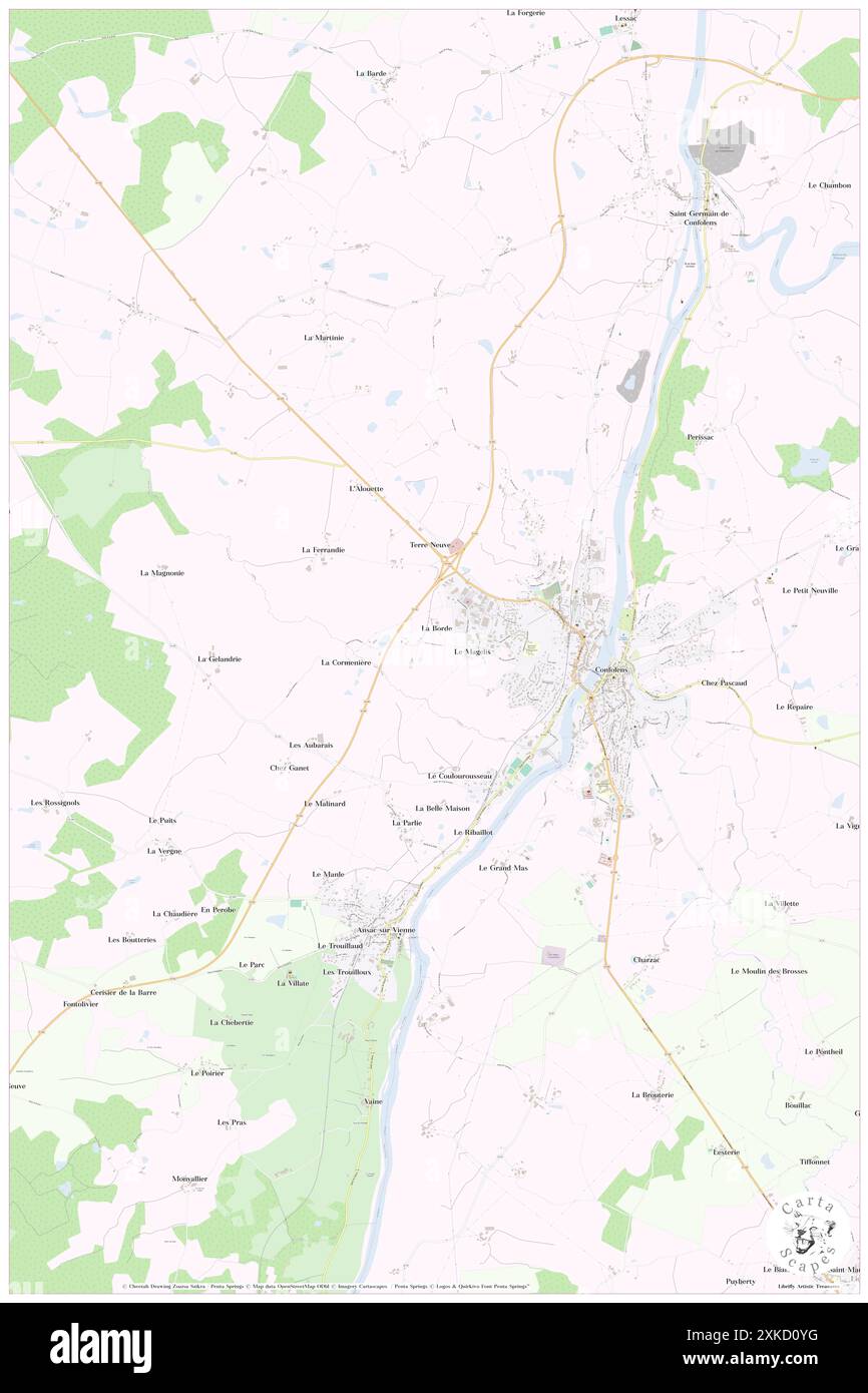 Map of confolens hi-res stock photography and images - Alamy