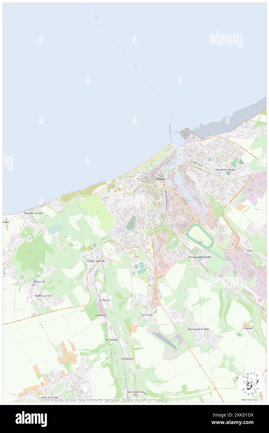 Map of dieppe Cut Out Stock Images & Pictures - Alamy