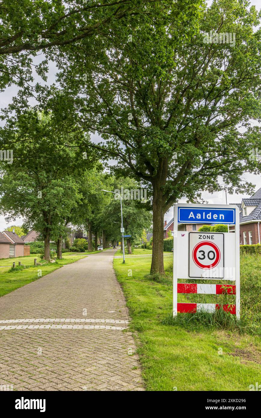 Aalden,The Netherlands - July 11, 2024: Placename sign of Aalden ...