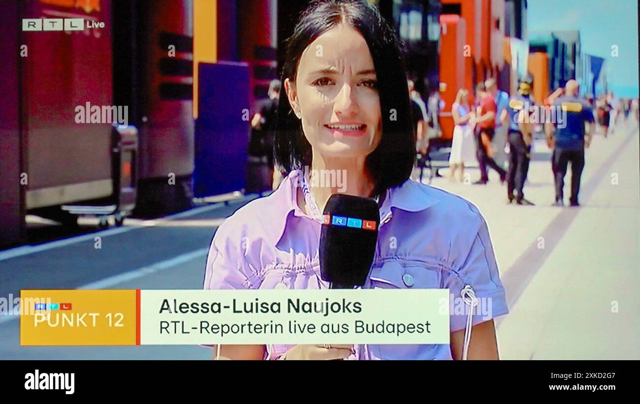 Alessa Luisa Naujoks RTL-Reporterin live aus Budapest am 19.07.2024 ...