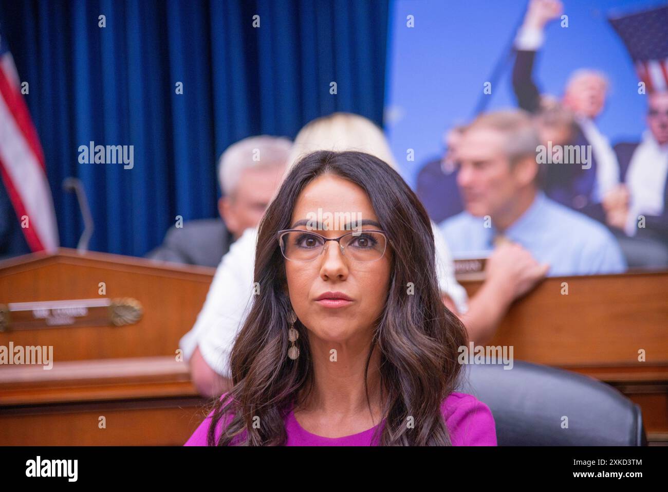 Washington DC. July 22,2024 USA: Lauren Boerbert, R-Co listens to ...