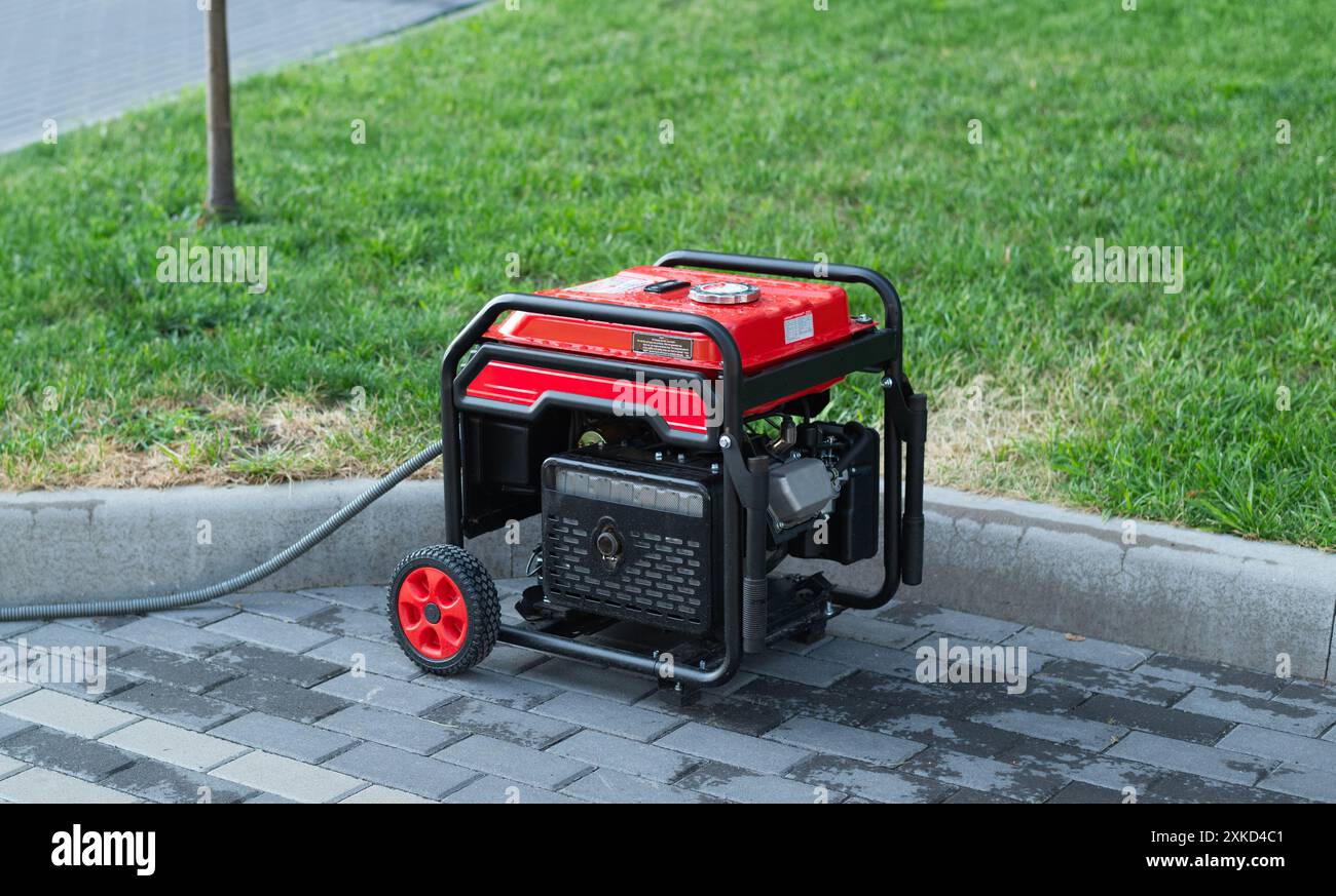 Portable red generator fuel hi-res stock photography and images - Alamy