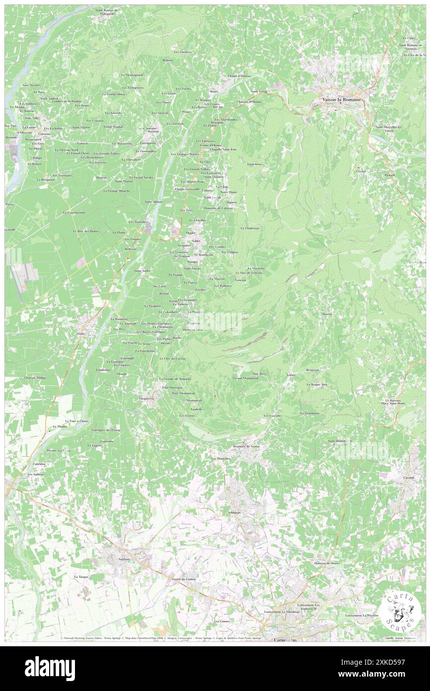 Gigondas, Vaucluse, FR, France, Provence-Alpes-Côte d'Azur, N 44 9' 50 ...