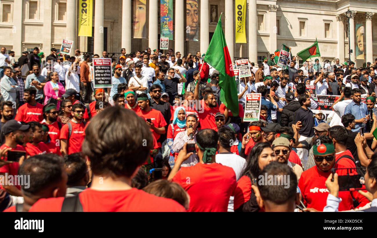 Members of the Bangladeshi Community rally at Trafalgar Square and ...
