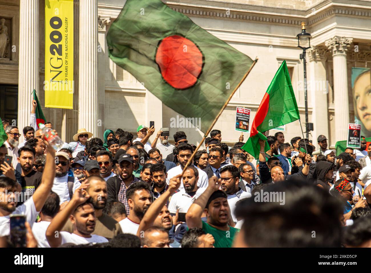 Members of the Bangladeshi Community rally at Trafalgar Square and ...