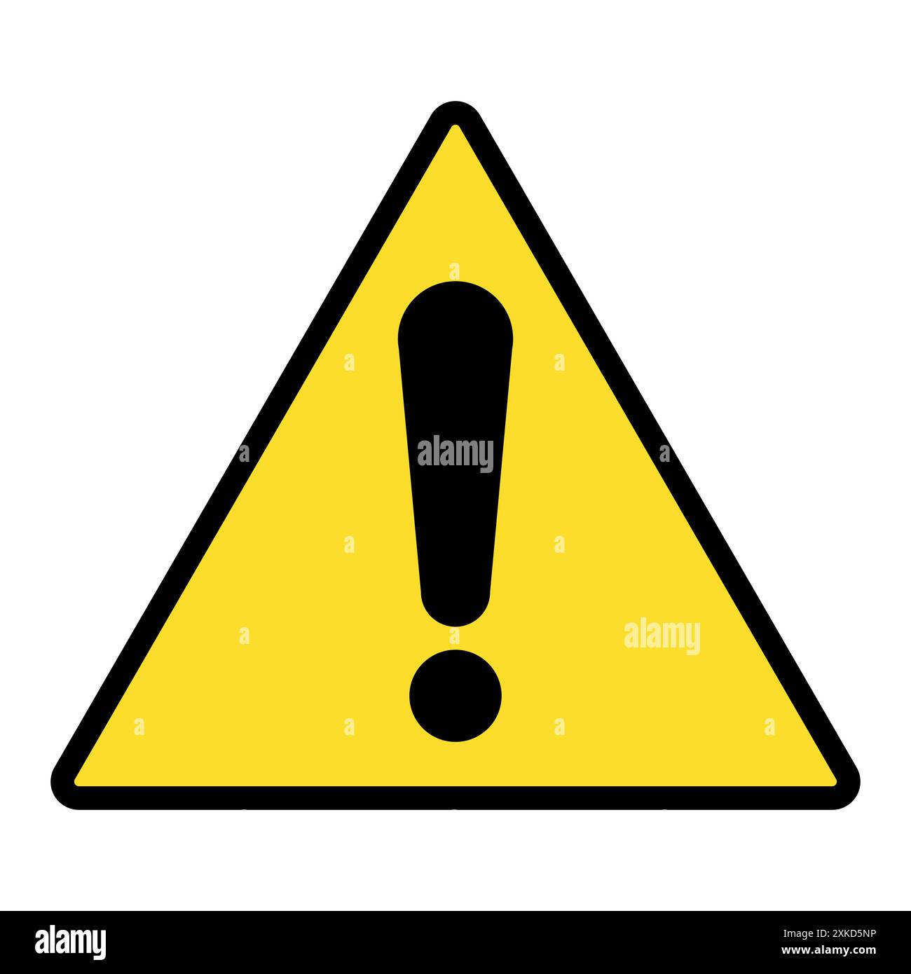 Other danger ahead sign, exclamation mark in yellow and black triangle ...