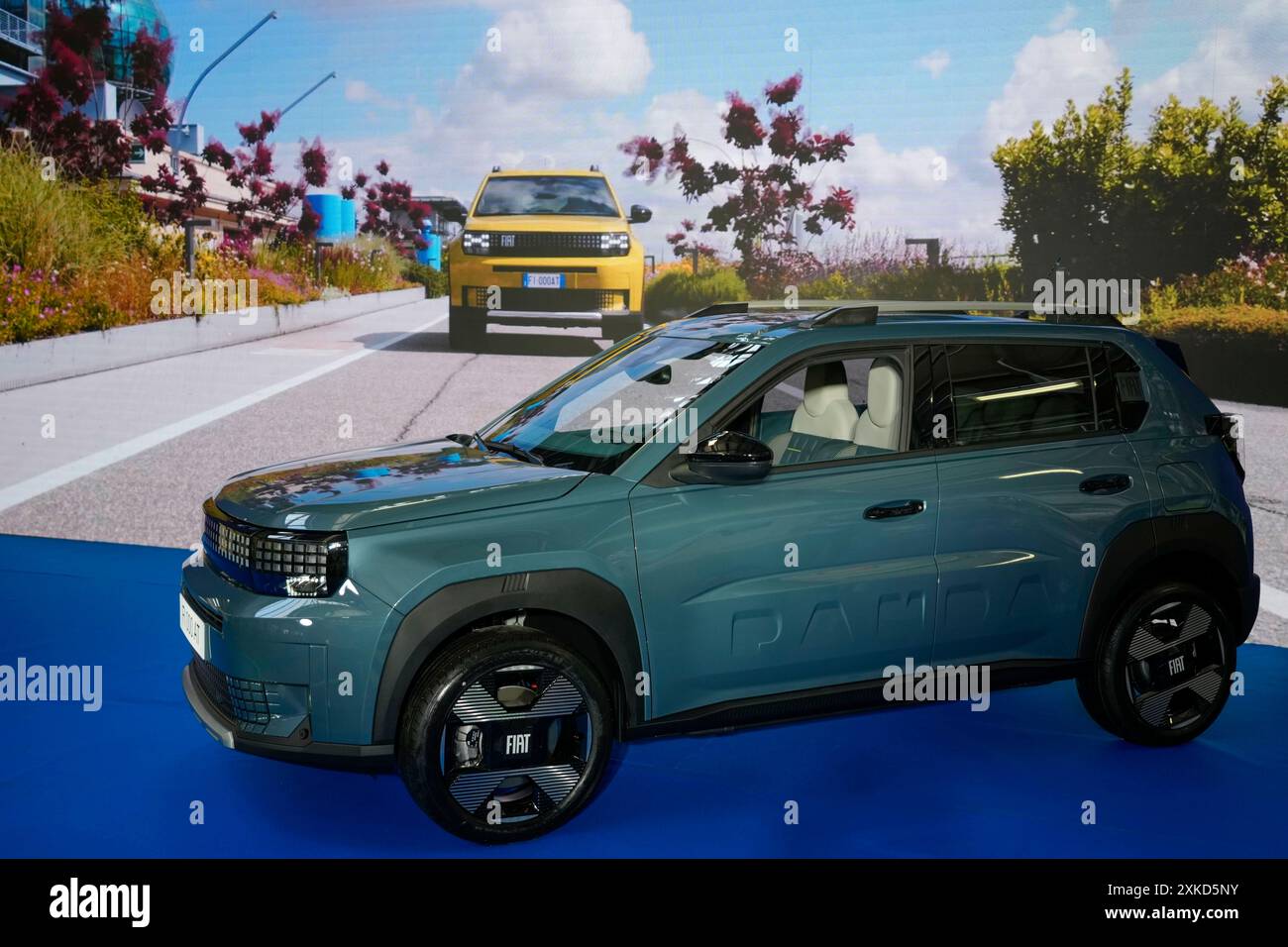 An all-new Fiat Grande Panda car is displayed during the official ...