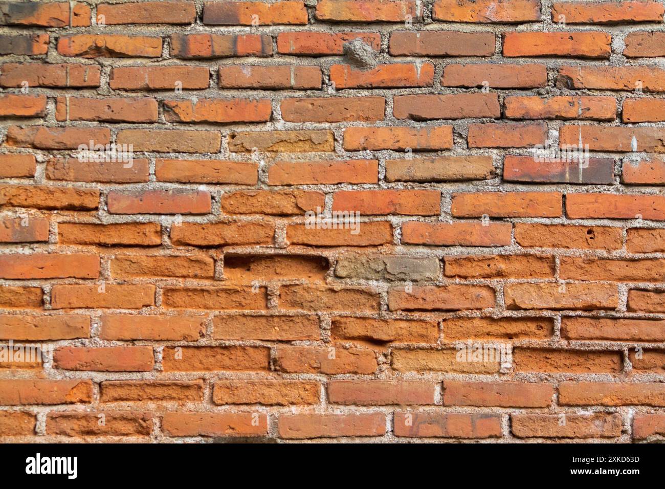 Brick wall background is a wall made of clay bricks, giving the ...