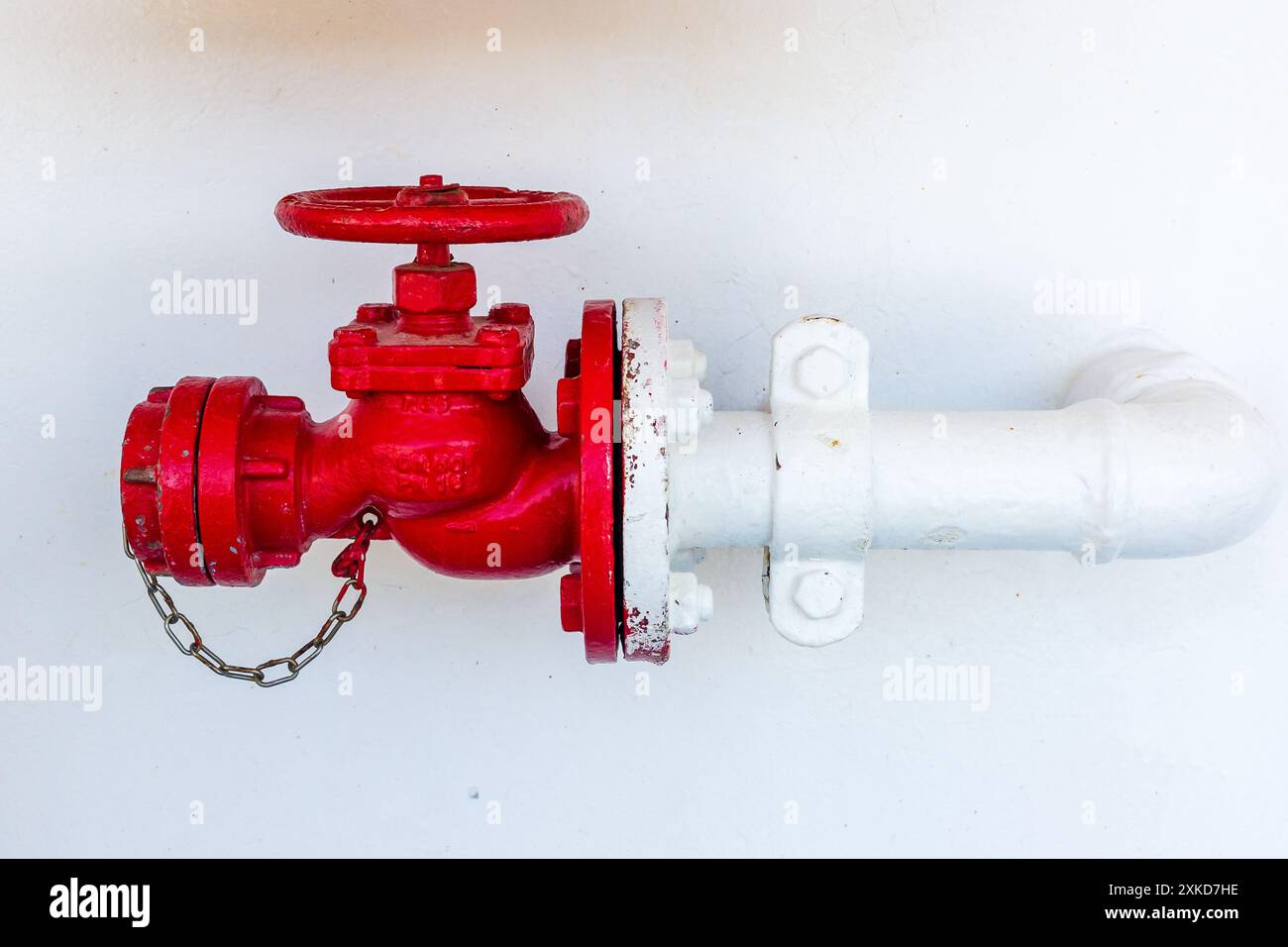 a red valve of a fire hydrant of the ship Stock Photo - Alamy