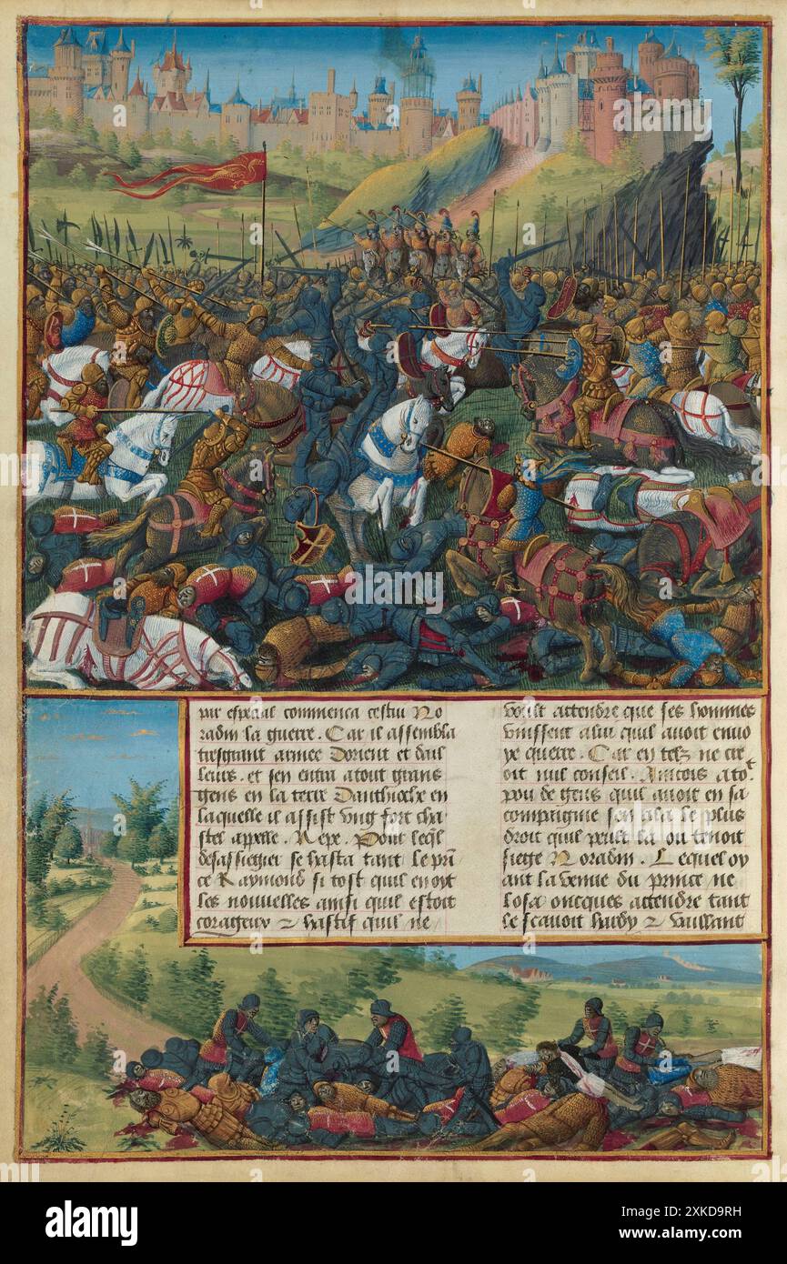 A painting of the Battle of Inab Jean Colombe - This file comes from ...
