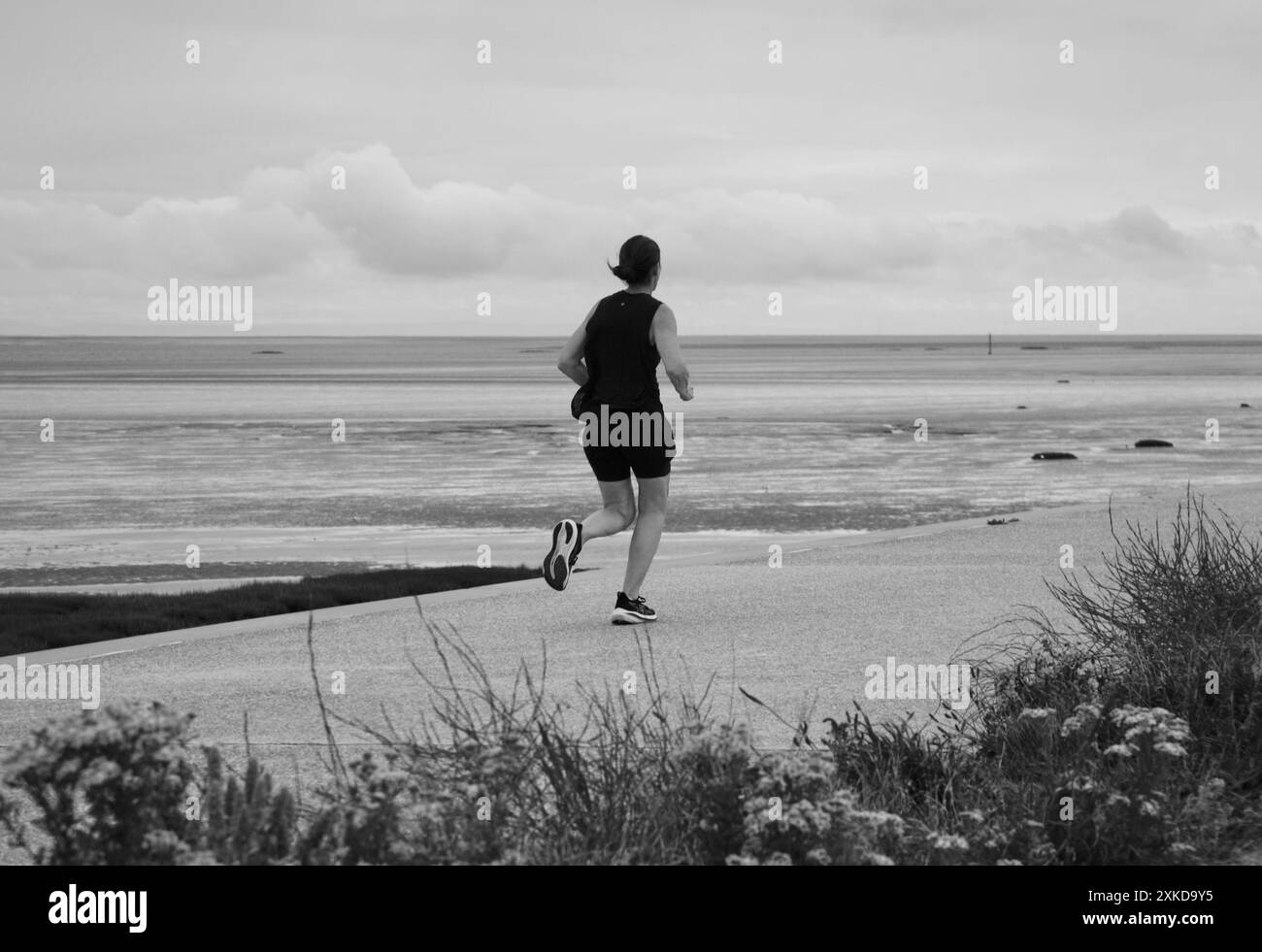 The lonliness of the long distance runner Stock Photo - Alamy