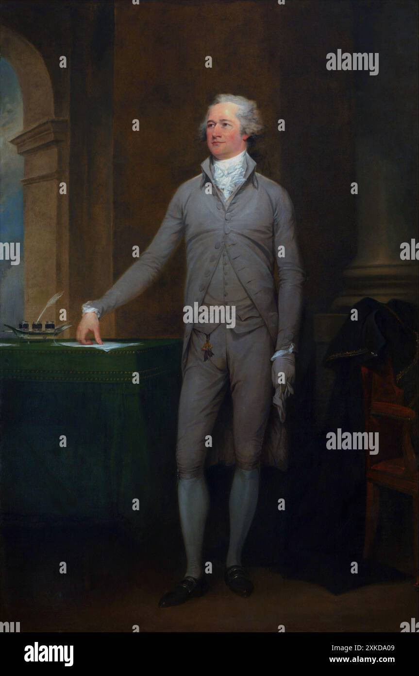 Full-length portrait of Alexander Hamilton by John Trumbull, oil on ...