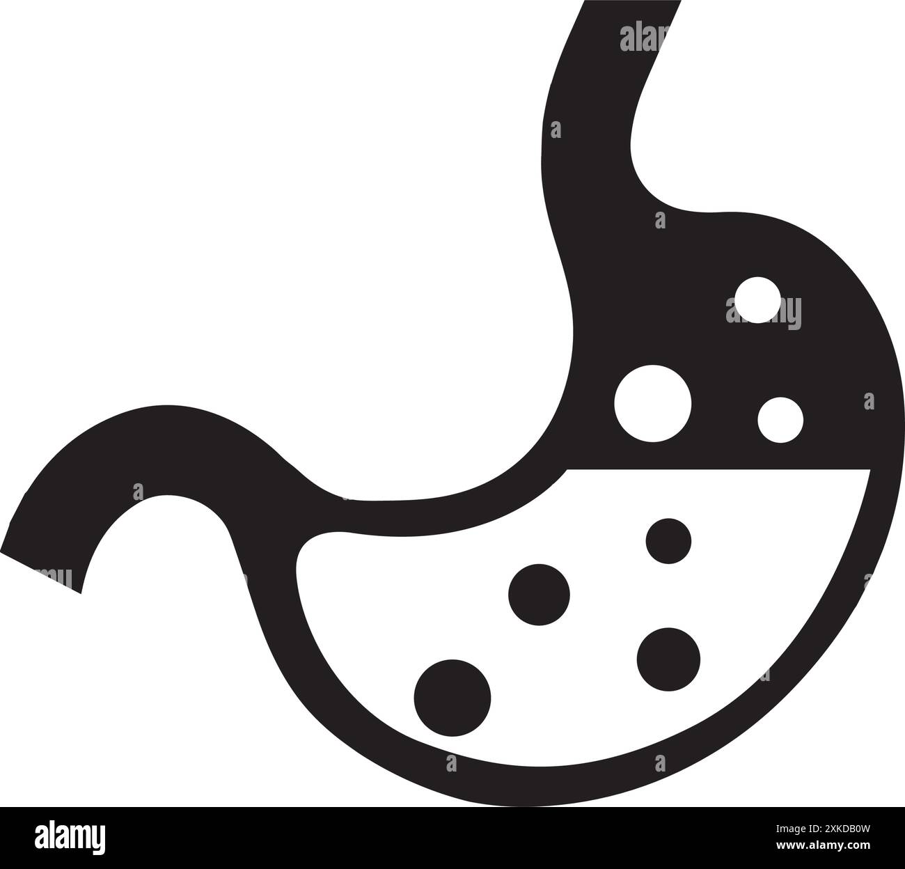 Healthy stomach vector logo isolated on white background, improve ...